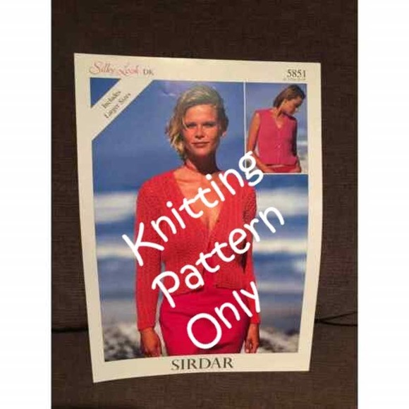 Sirdar | Art | New Sirdar 585 Silky Look Dk Cardigan Top Sweater ...